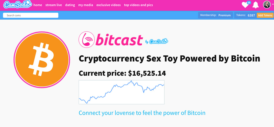 Camsoda Bitcast - Vibrator Powered by Bitcoin, Ethereum and Litecoin
